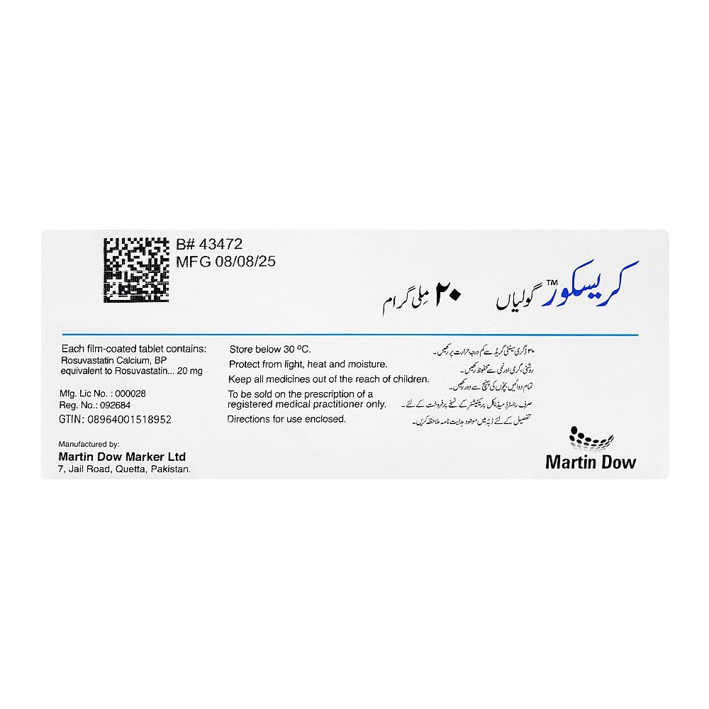 Martin Dow Crescor Tablet, 20mg, 10-Pack