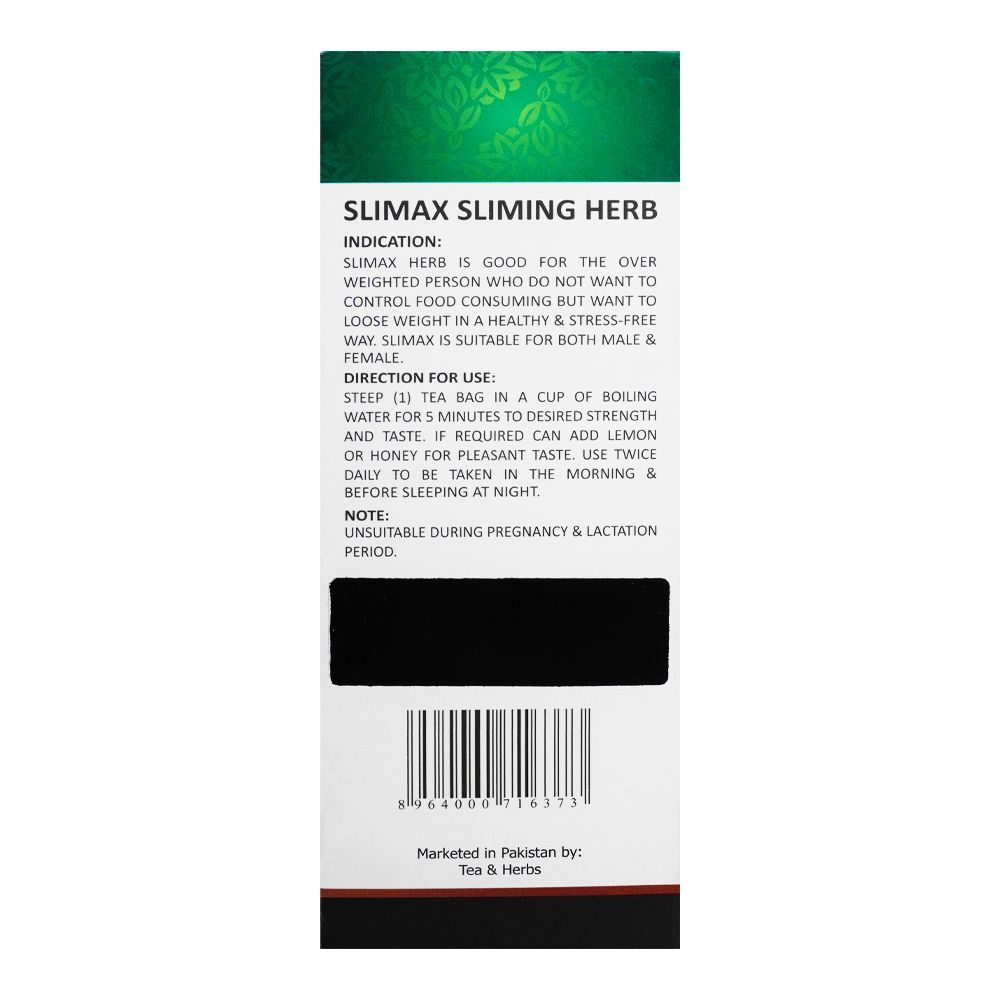 Order Slimax Sliming Herb Tea Bags, 58g, 30-Pack Online at Best Price ...
