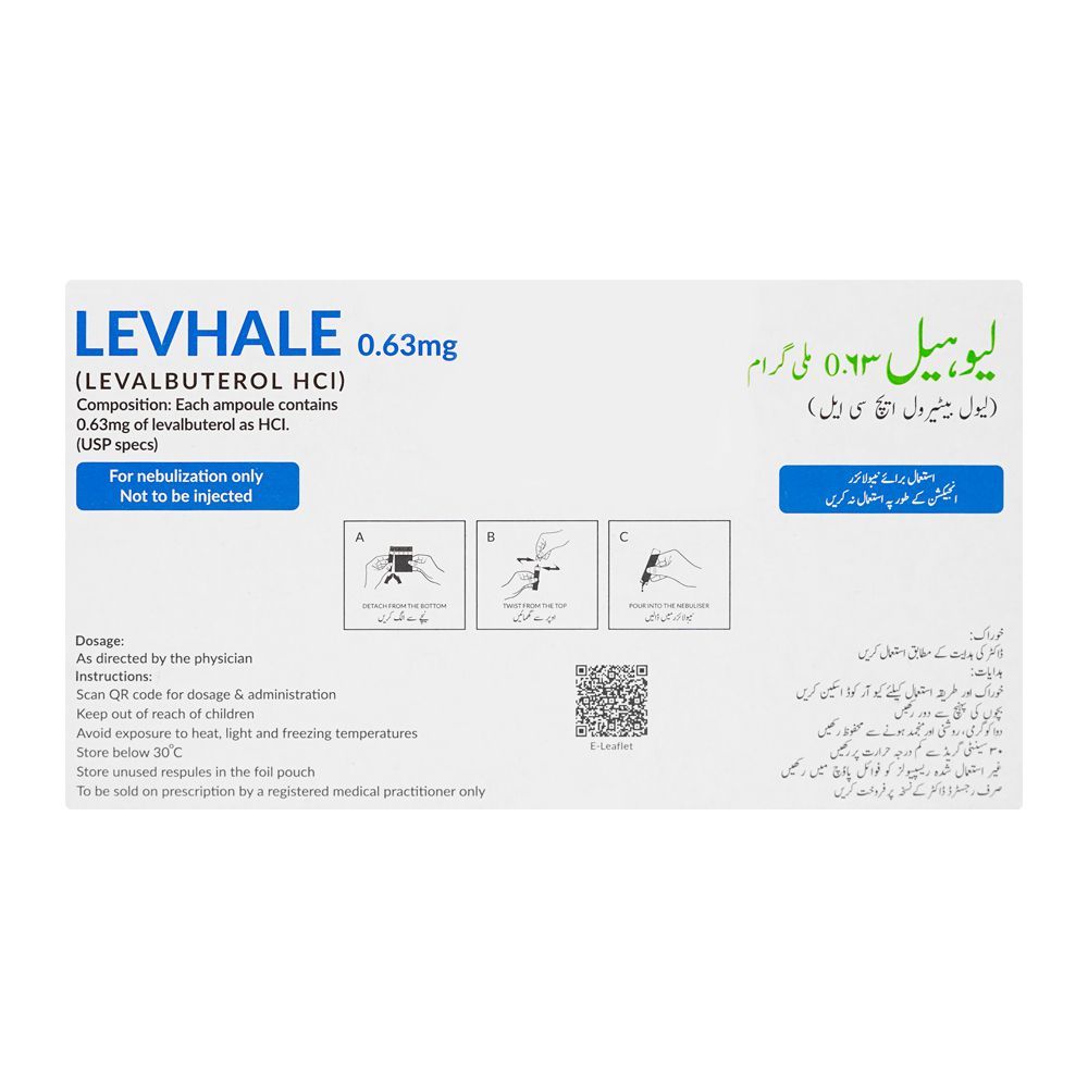 Levhale 0.63mg, 5 Respules