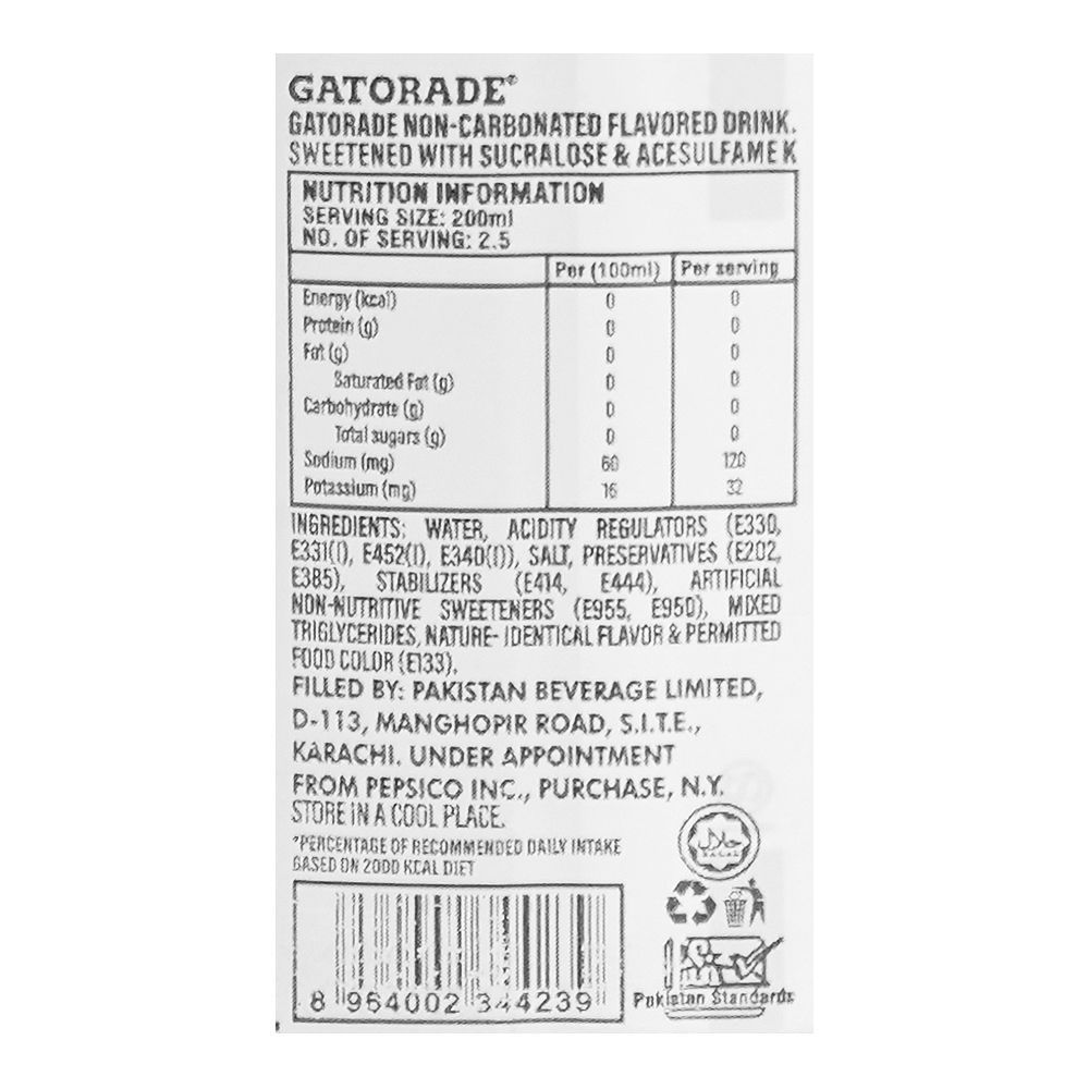 Buy Gatorade Sports Drink, Blue Bolt, 500ml Online at Best Price in ...