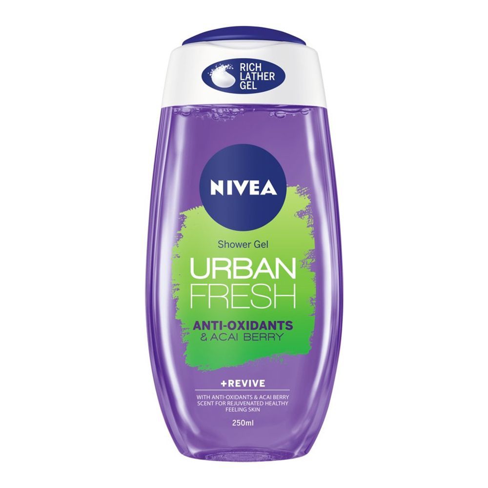 Buy Nivea Urban Fresh Anti-Oxidants & Acai Berry Shower Gel, 250ml ...