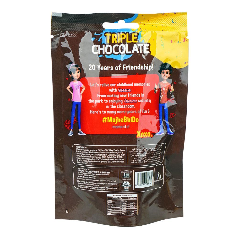 Order Bisconni Cocomo Triple Chocolate Cream Biscuit, 39.6g Online at ...