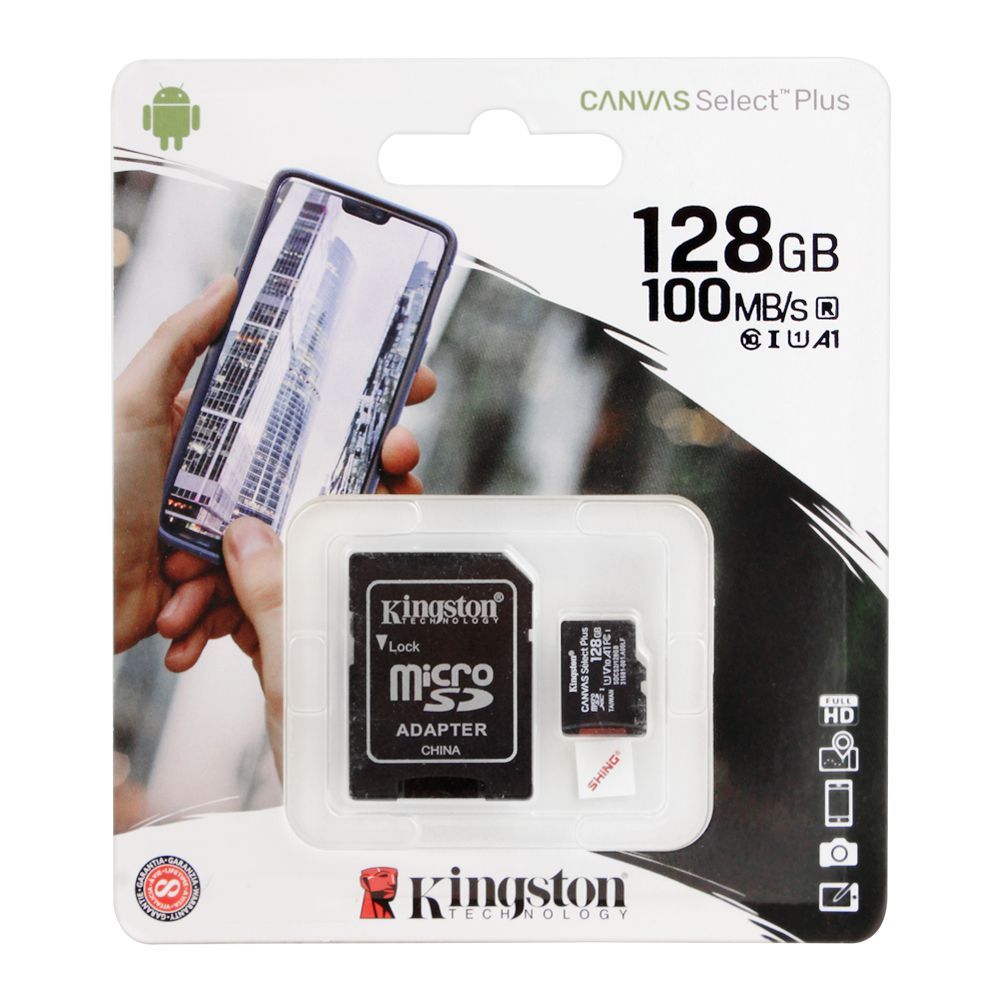 Purchase Kingston Canvas Select Plus 128GB Micro SD Card, 100MB/s, SDCS2/128GB Online at Best ...
