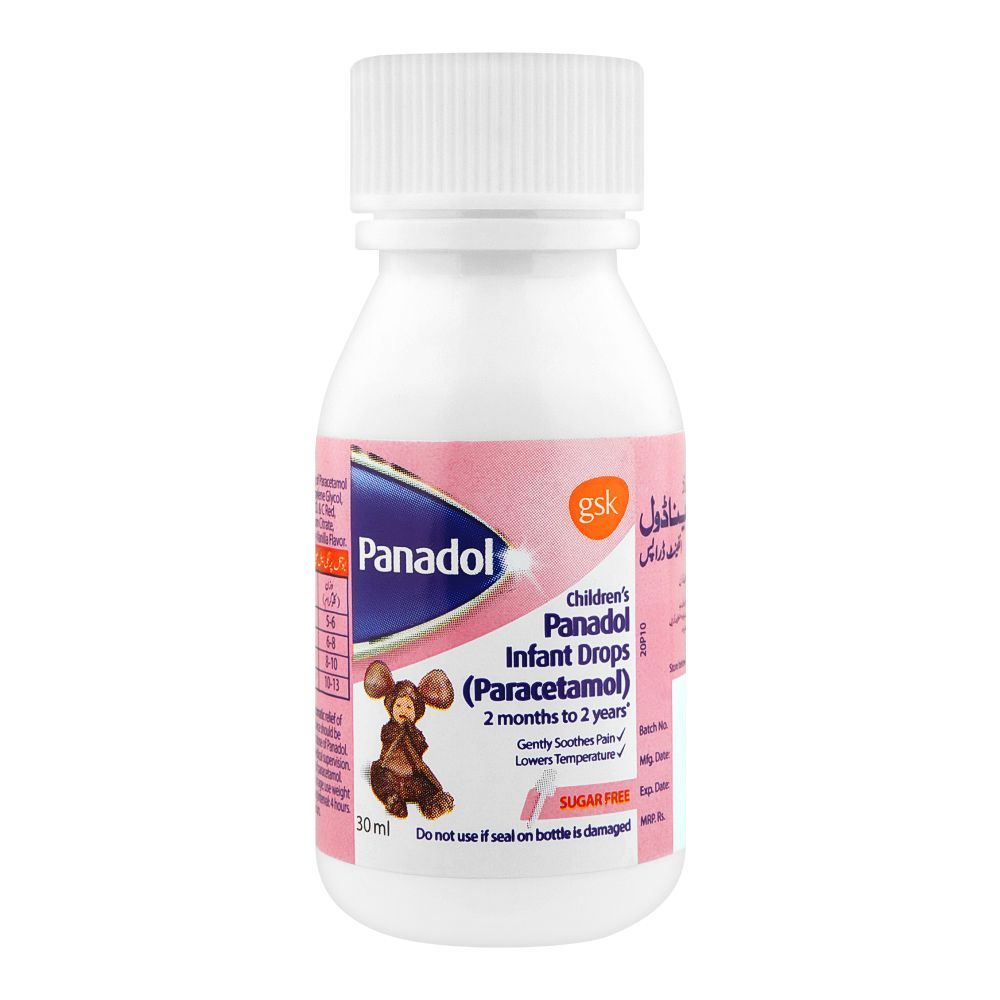 Purchase GSK Children's Panadol Infant Drops Sugar-Free, 30ml Online at ...