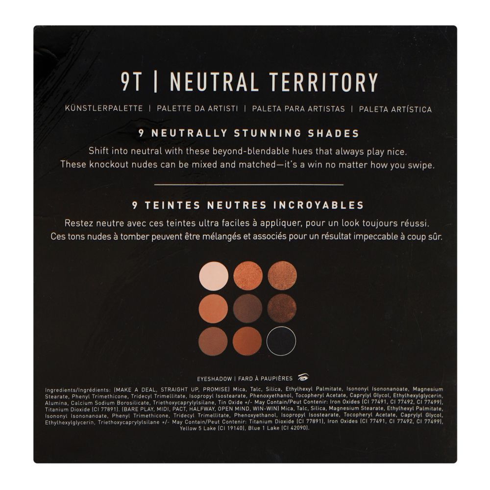 Morphe Artistry Eyeshadow Palette, 9T Neutral Territory, 13.5g, 9-Pack