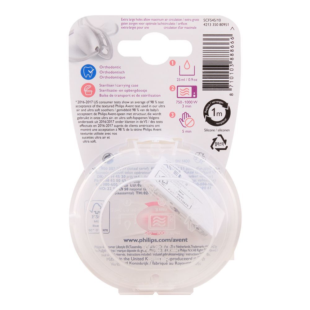 Order Avent Ultra Air Sensitive Skin Soother, 0-6m, Pink, SCF545/10 ...