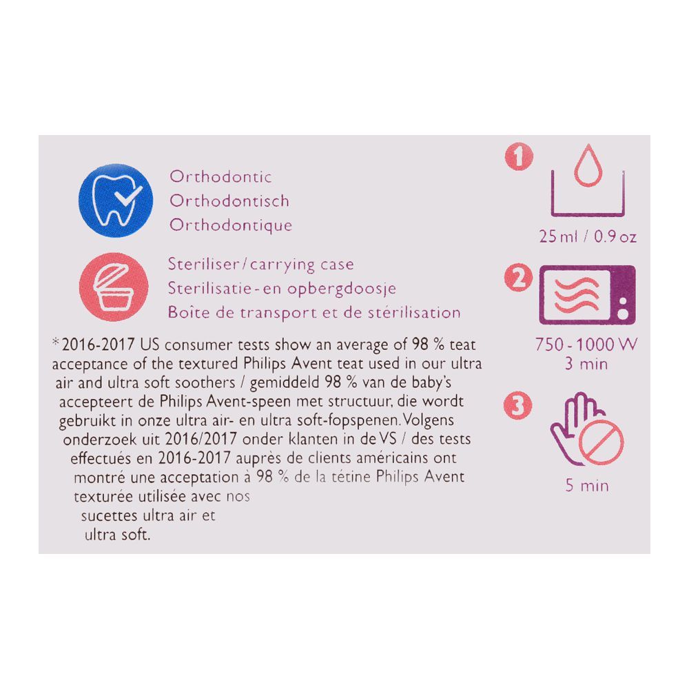 Order Avent Ultra Air Sensitive Skin Soother, 0-6m, Pink, SCF545/10 ...