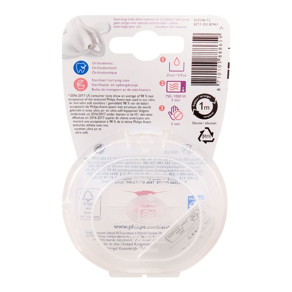 Buy Avent Ultra Air Sensitive Skin Soother, Pink/Poney, 6-18m, SCF546 ...