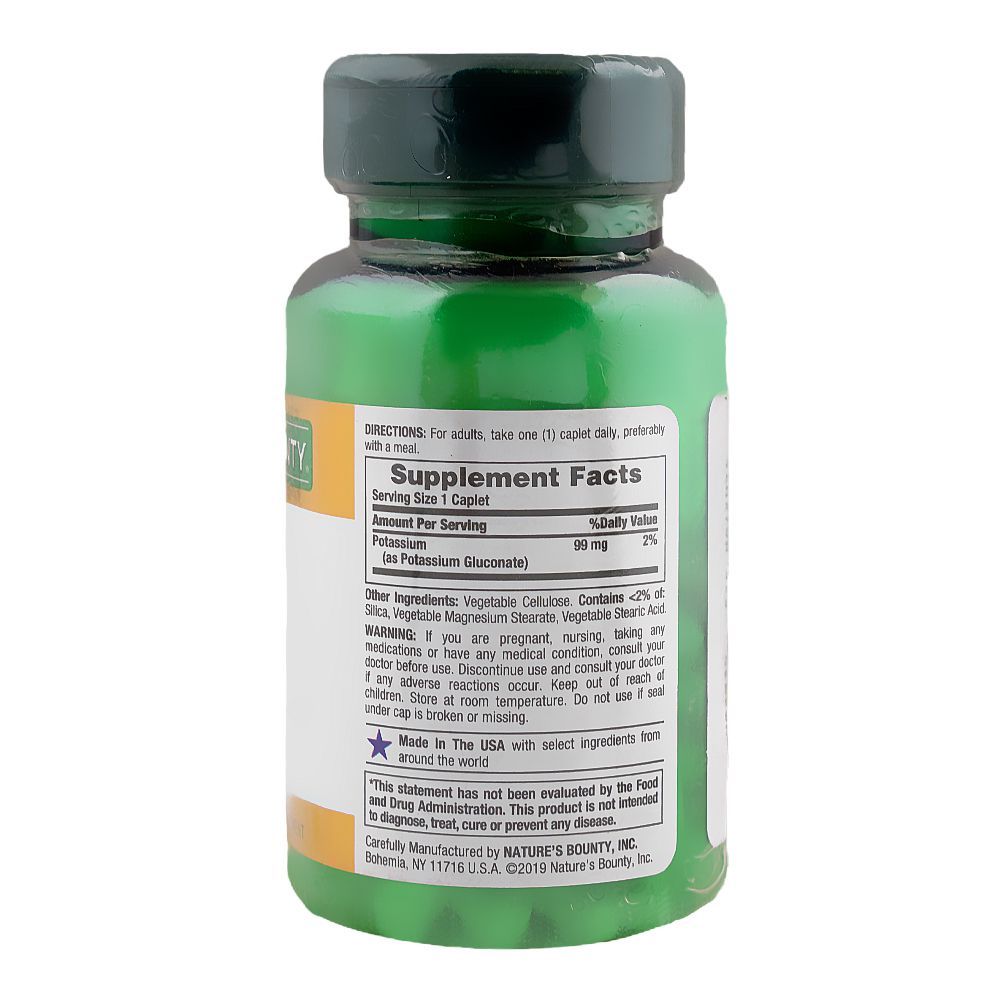 Nature's Bounty Potassium Capsules, 99mg, 100-Pack