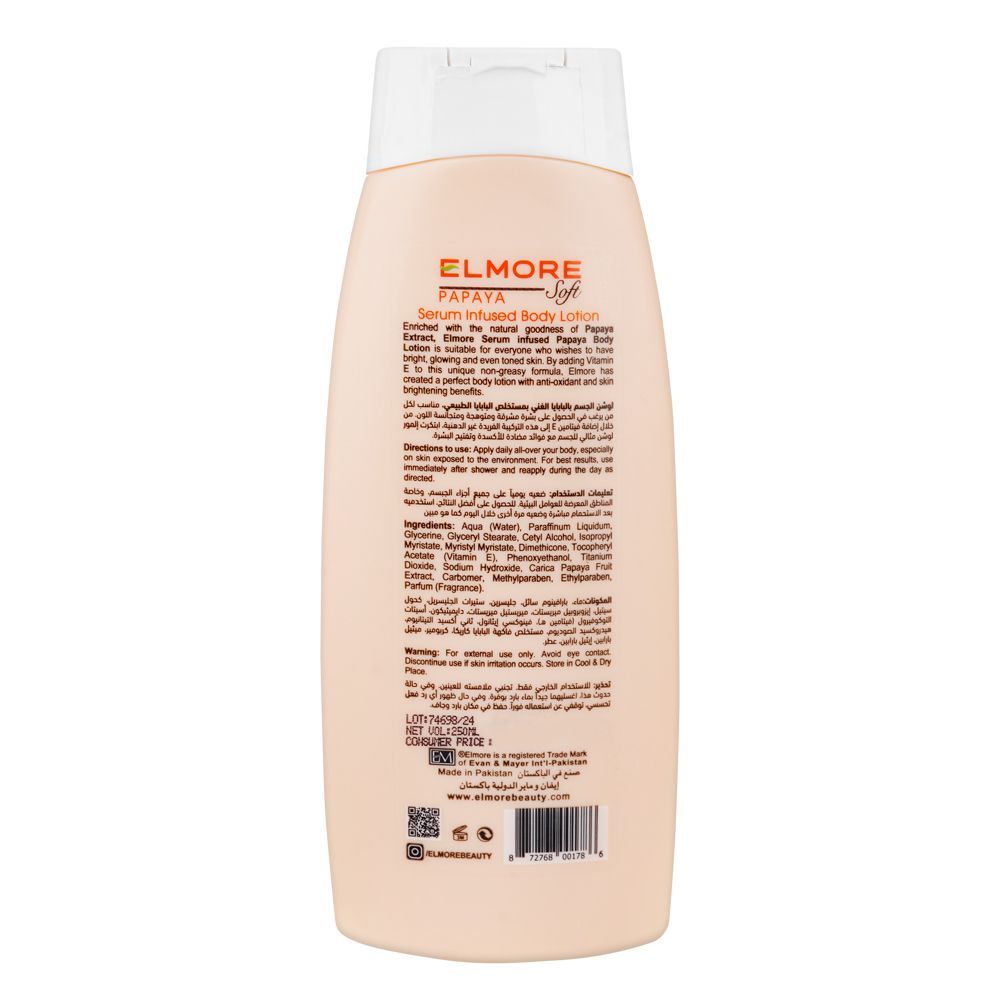 Purchase Elmore Skin Whitening Natural Moisturizing Body Lotion, Papaya ...