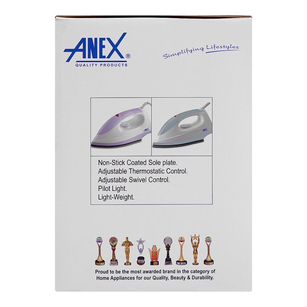 Purchase Anex Smart Dry Iron, 1200W, Green & White, AG-2073 Online at ...