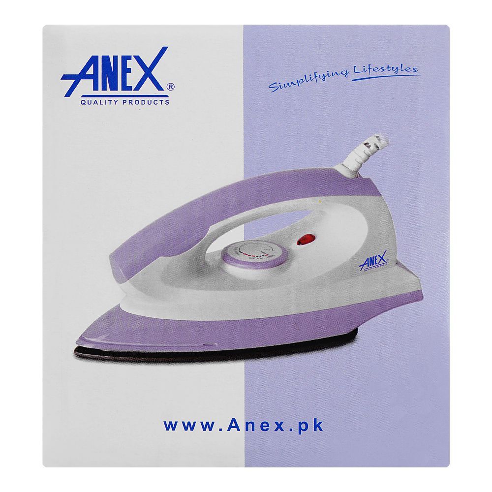 Buy Anex Smart Dry Iron, 1000-1200W, White, AG-2075 Online at Best ...