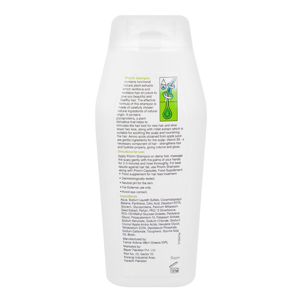 Buy Priorin Shampoo, 0% Parabens, For Thin & Fragile Hair, 200ml Online at Special Price in ...