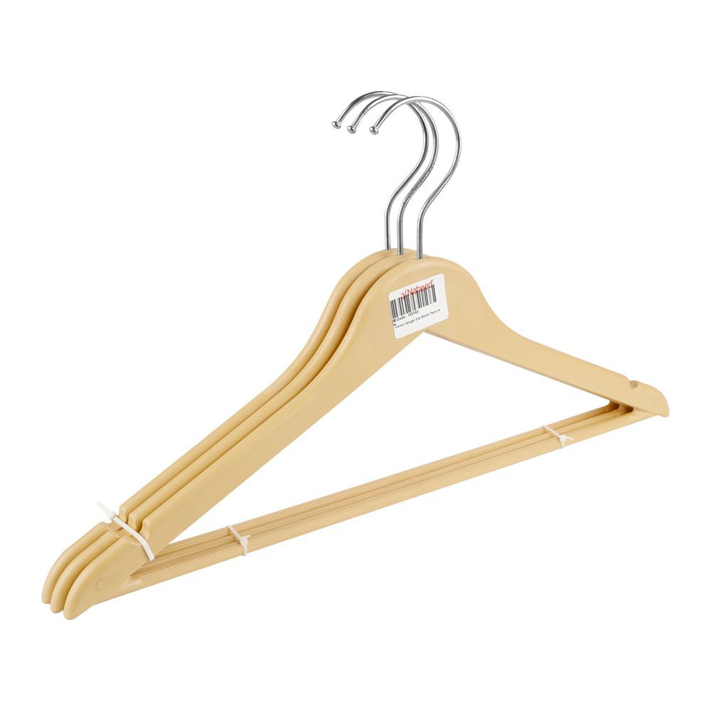 L-Home Hanger Wood Texture, 3-Pack