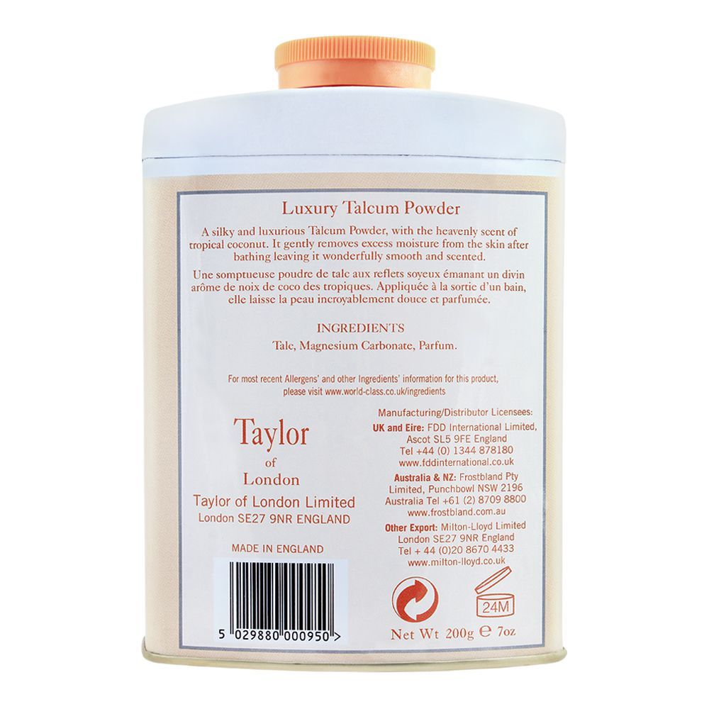 Purchase Taylor Of London Exotic Coconut Luxury Talcum Powder, 200g ...