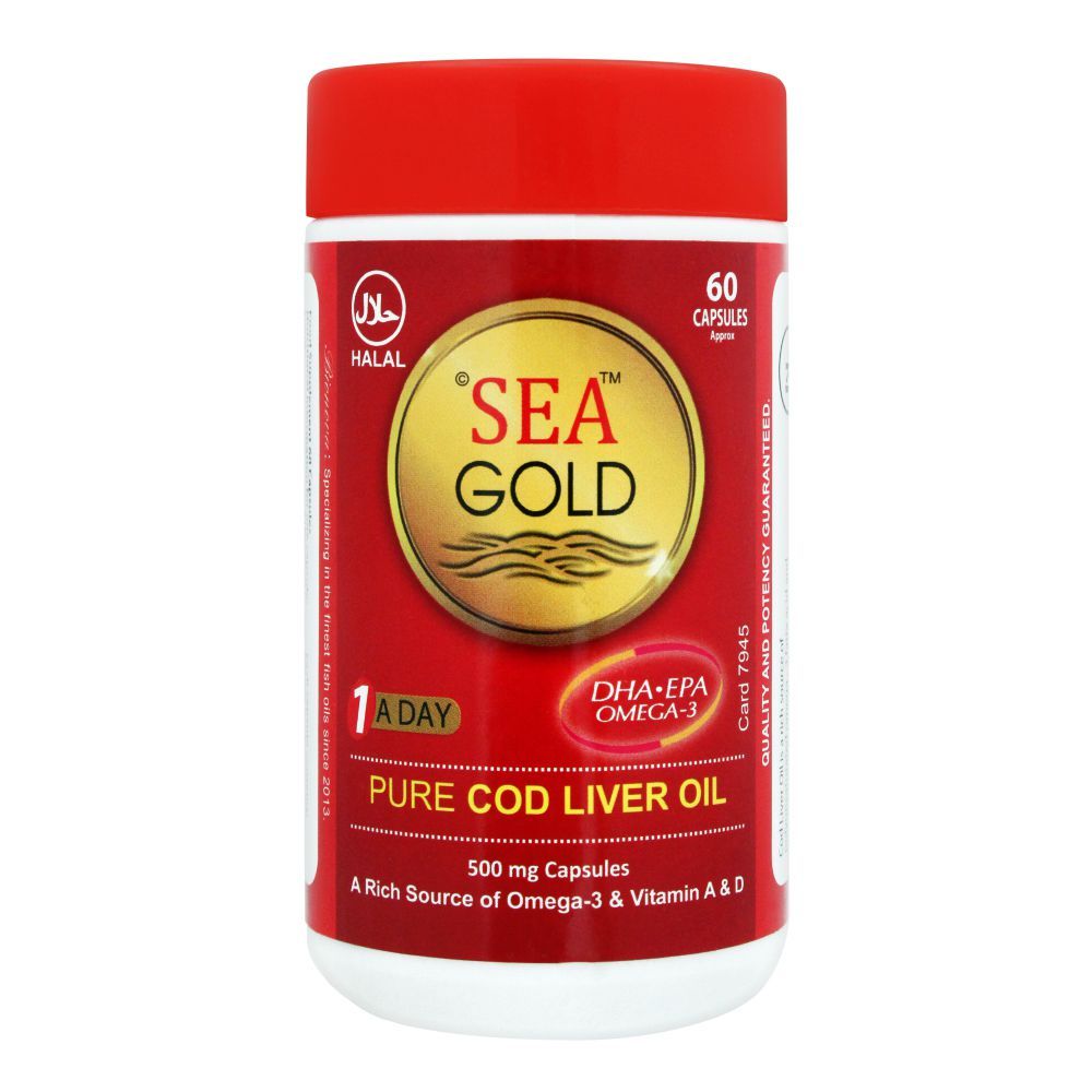 Purchase Sea Gold COD Liver Oil, 500g, 60 Capsules Online at Special ...