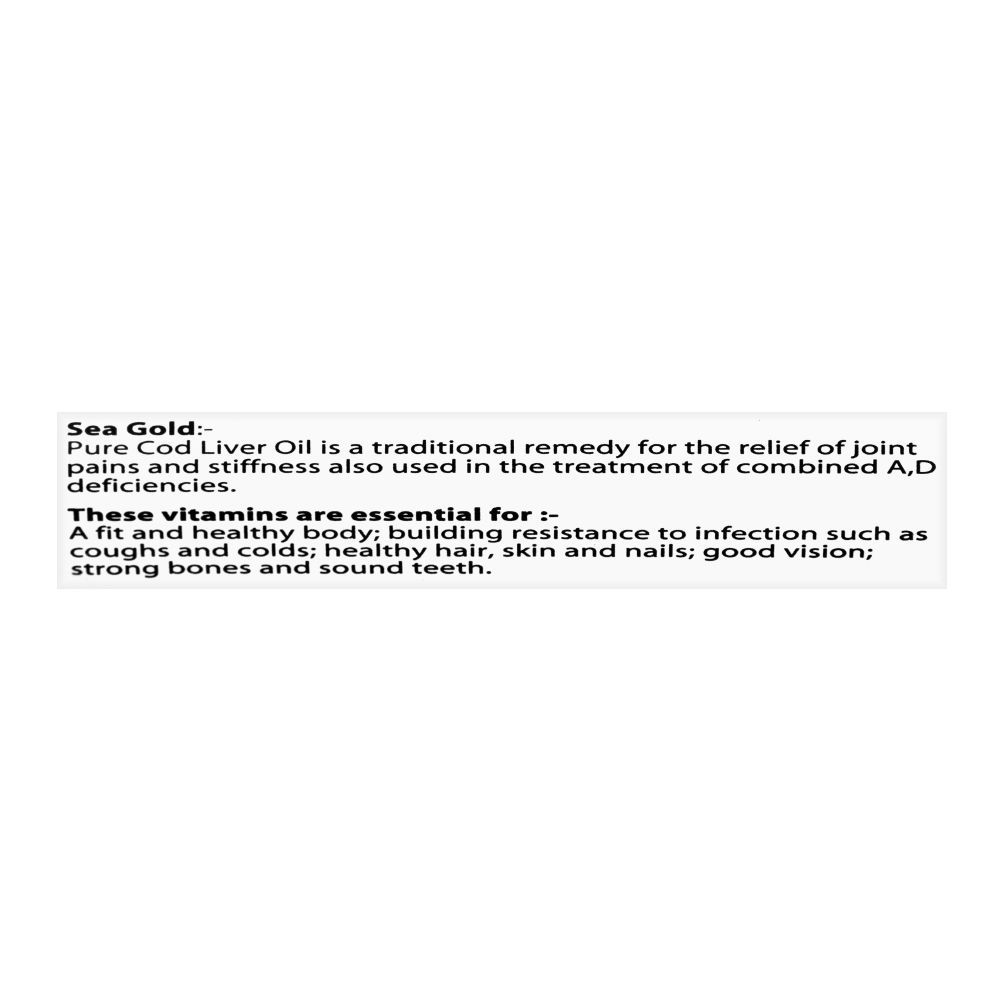 Purchase Sea Gold COD Liver Oil, 500g, 60 Capsules Online at Special ...