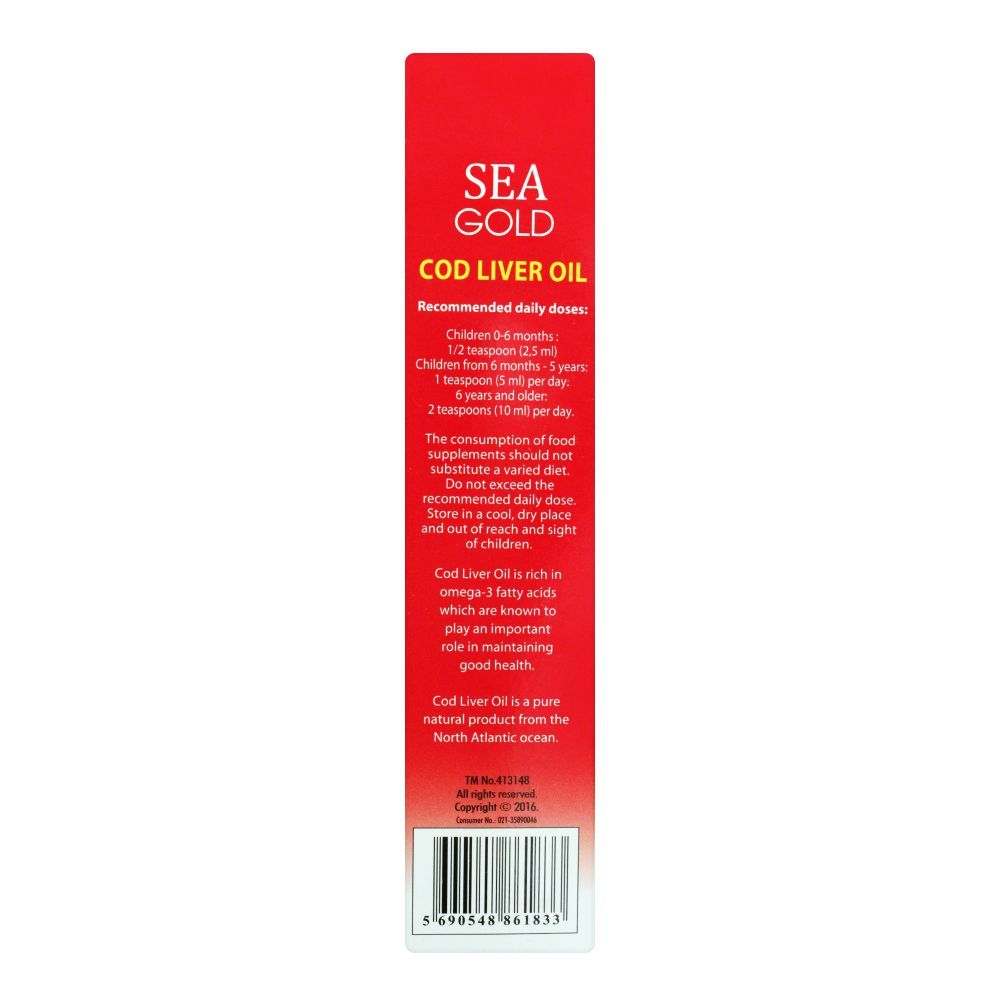 Buy Sea Gold COD Liver Oil, Lemon Flavour, 240ml Online at Special ...