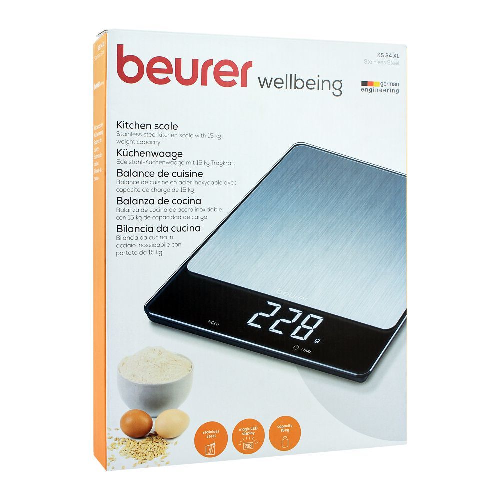 Purchase Beurer Digital Kitchen Weighing Scale Machine, KS-34XL Online ...