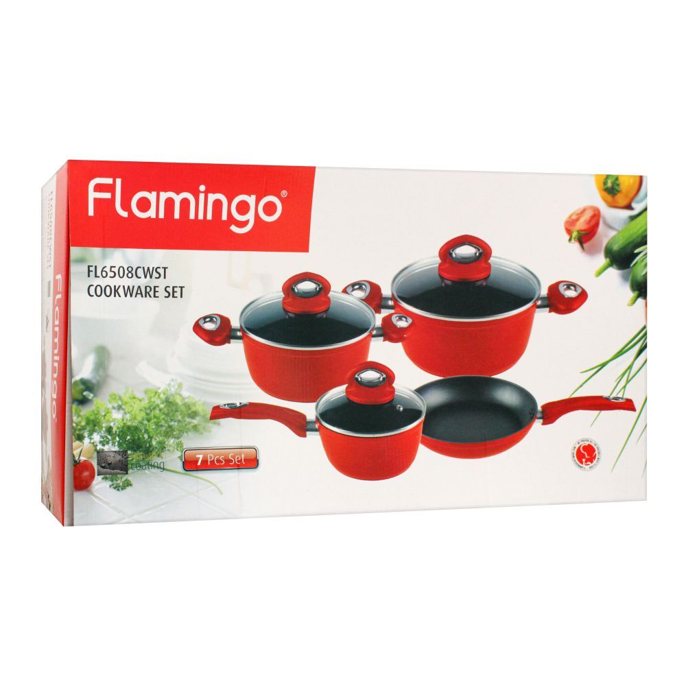 Order Flamingo Cookware Set, 7 Pieces, FL-6508CWST Online at Special ...