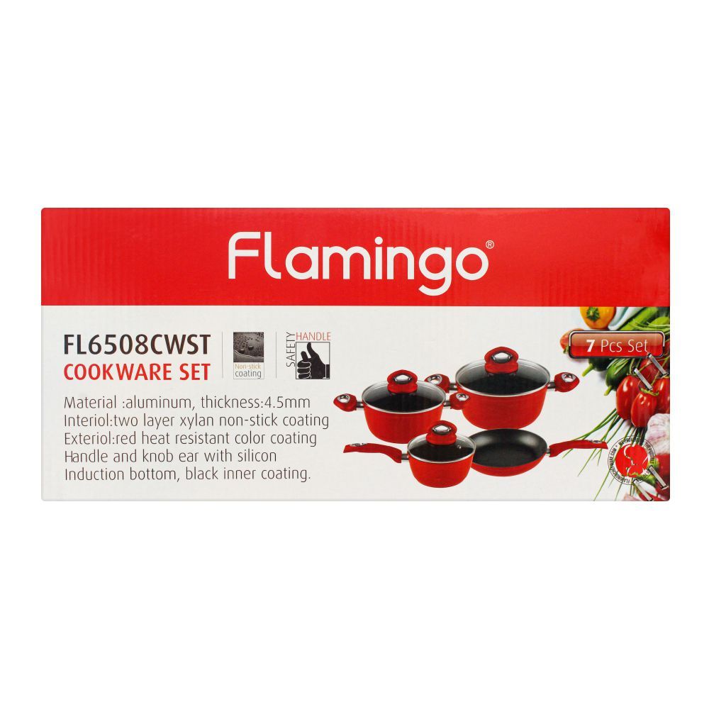 Order Flamingo Cookware Set, 7 Pieces, FL-6508CWST Online at Special ...