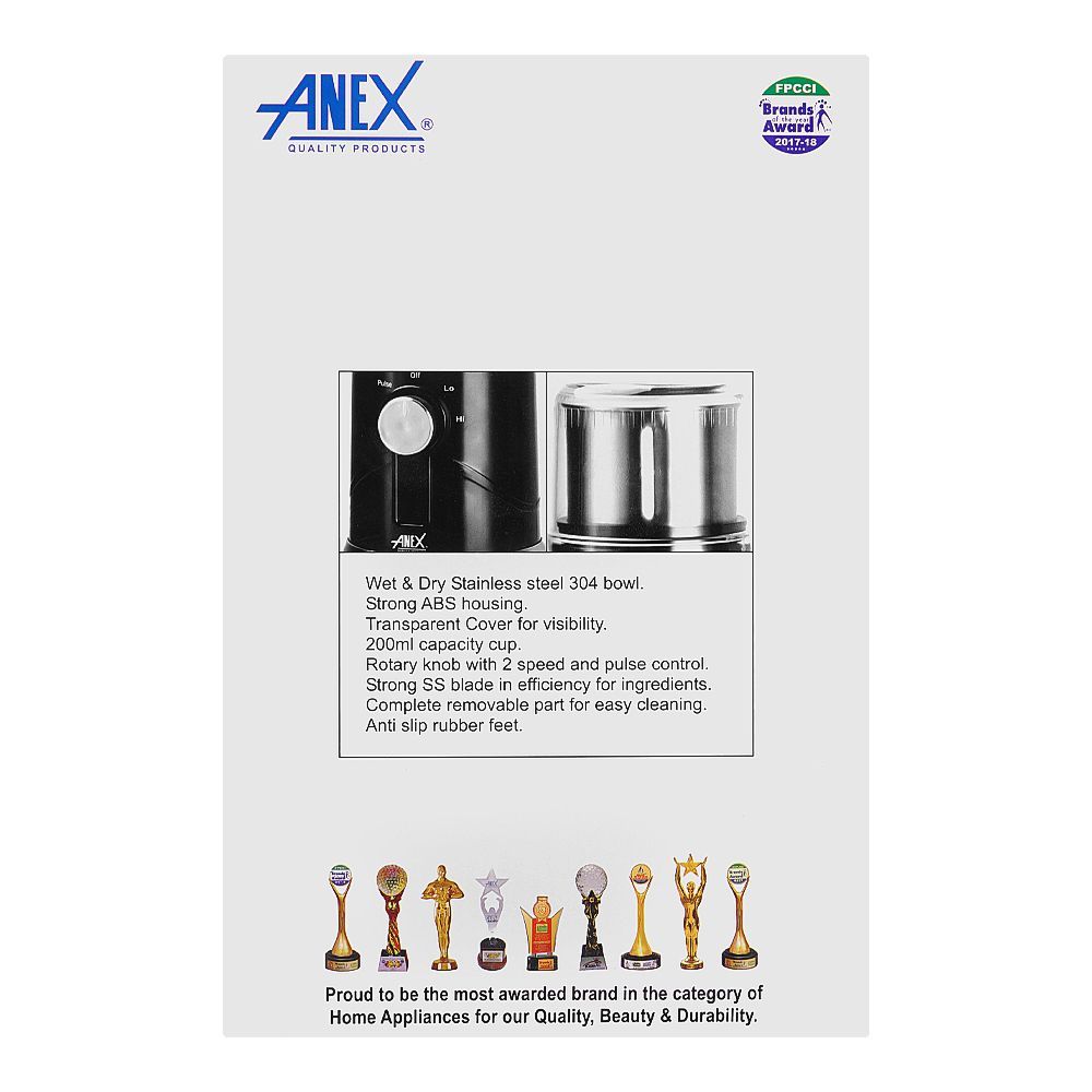 Order Anex Deluxe Wet & Dry Grinder, 350W, Black, AG-640 Online at Best ...