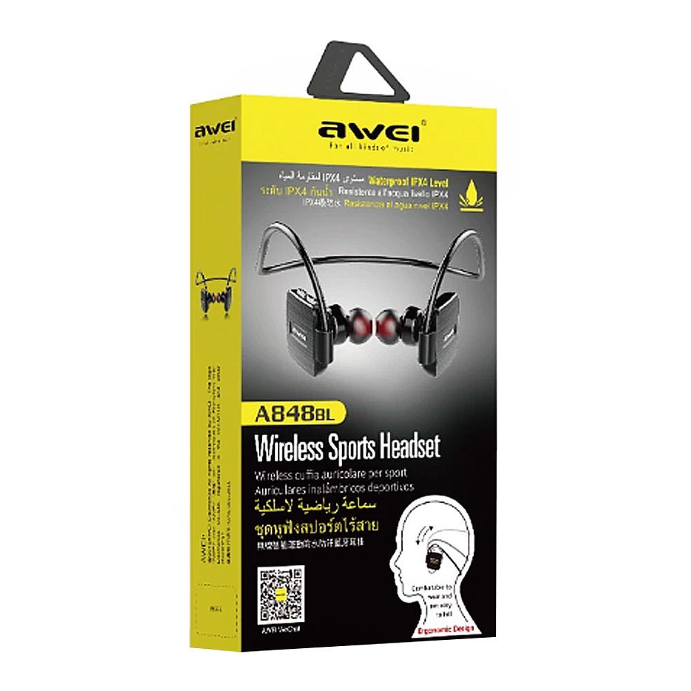 Purchase Awei Wireless Smart Sports Bluetooth Headset, Black, A848BL ...