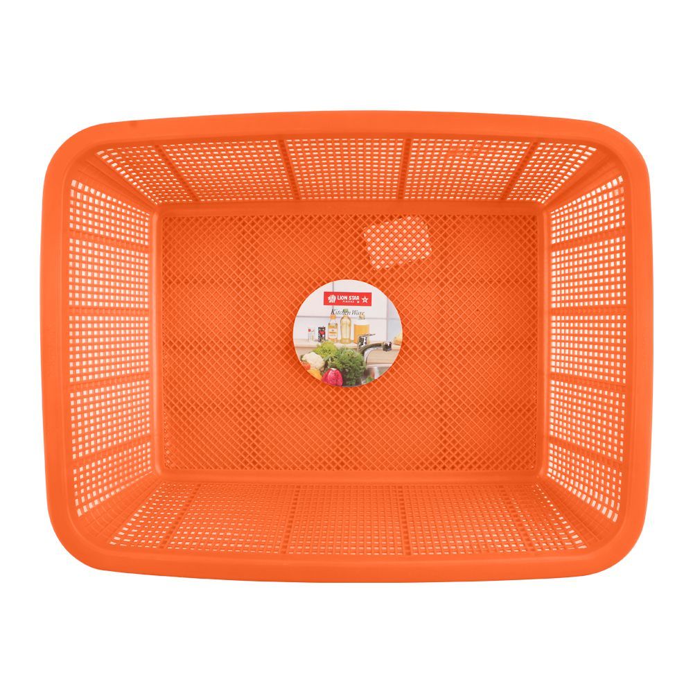 Buy Lion Star Square Multi-Purpose Plastic Basket, Orange, Small, BW-26 ...