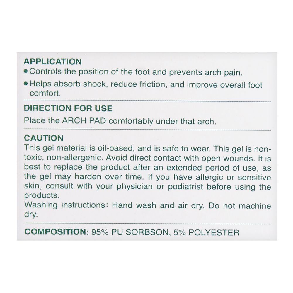 Buy Oppo Medical Gel Arch Pad, Large, 6750 Online at Special Price in ...