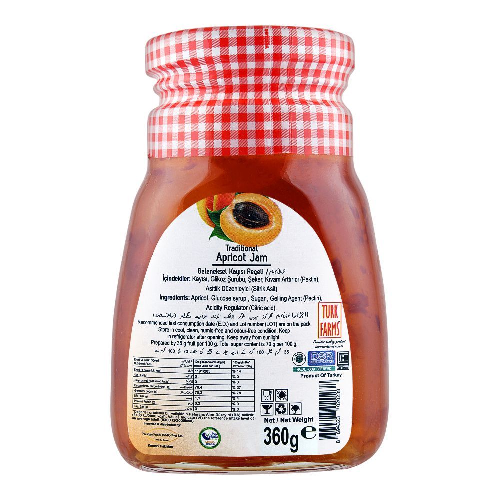 Purchase Turk Farms Apricot Jam, 360g Online at Special Price in ...