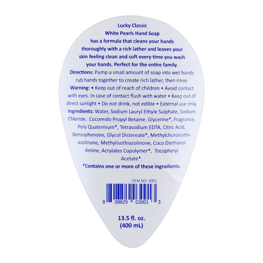Order Lucky Liquid Hand Soap, White Pearls, 400ml Online at Special ...