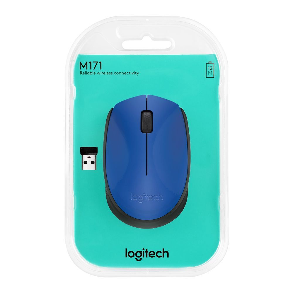 Purchase Logitech Wireless Mouse, Black/Blue, M171 Online at Best Price ...