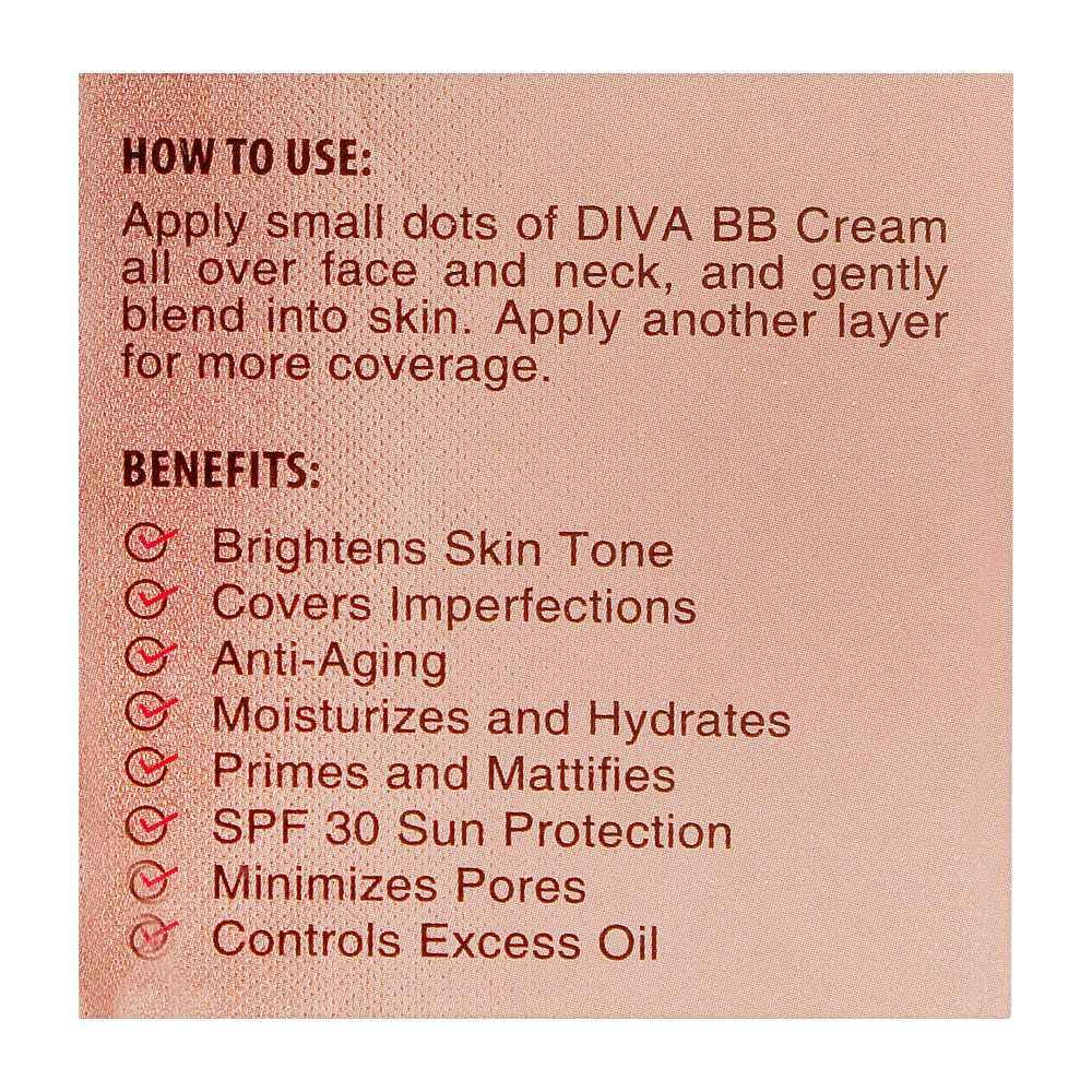 Order Diva 8-In-1 BB + Fairness Cream, SPF 30, Natural Shade Online at ...