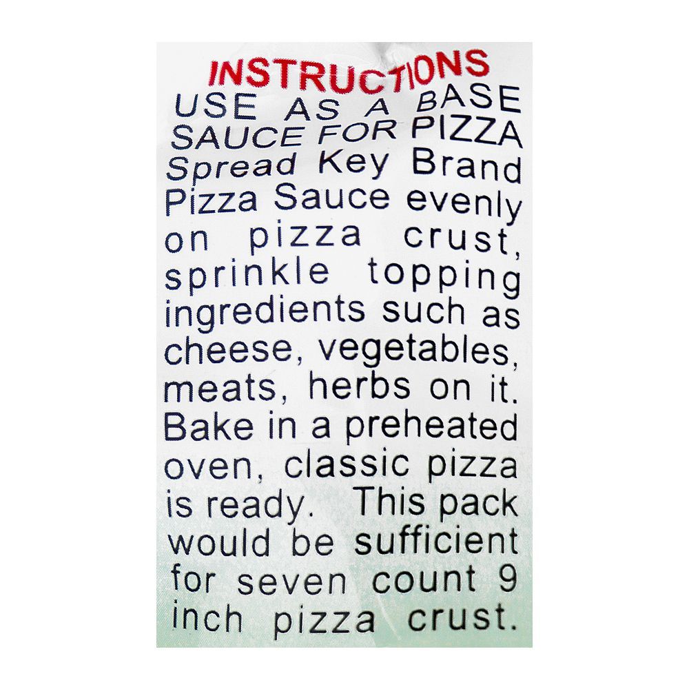 Buy Key Pizza Sauce, 370gm Online at Best Price in Pakistan - Naheed.pk