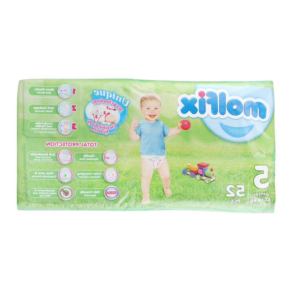 Purchase Molfix No. 5 Diapers, Junior 11-18 KG, Jumbo Economy, 52-Pack ...