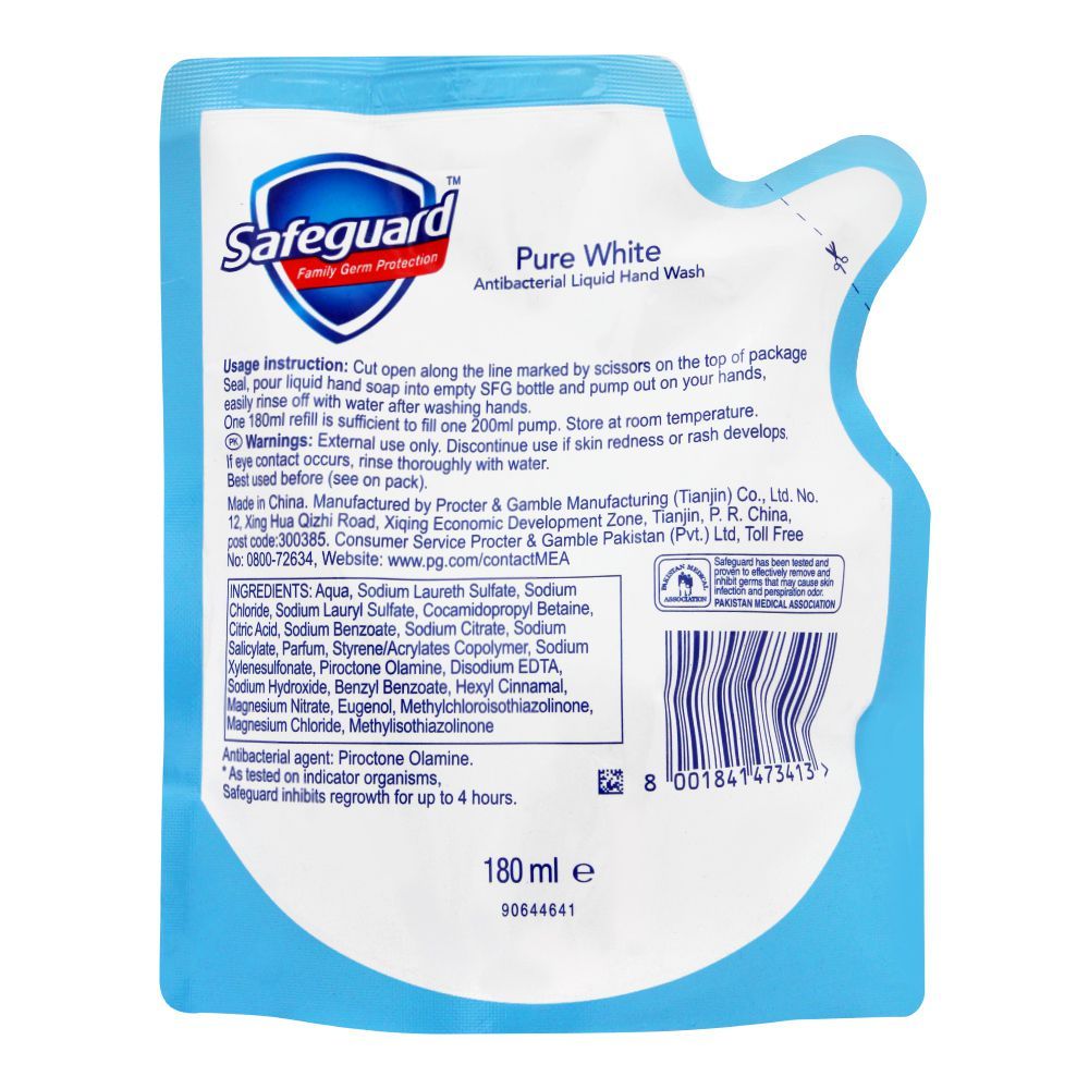Purchase Safeguard Pure White Hand Wash, Refill Pouch, 180ml Online at ...