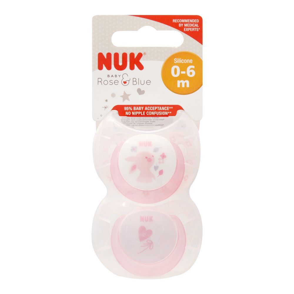 Order Nuk Baby Rose & Blue Silicone Soother, 0-6m, 1073050 Online at ...