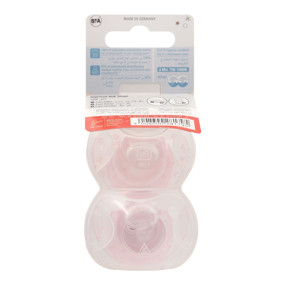 Order Nuk Baby Rose & Blue Silicone Soother, 0-6m, 1073050 Online at ...