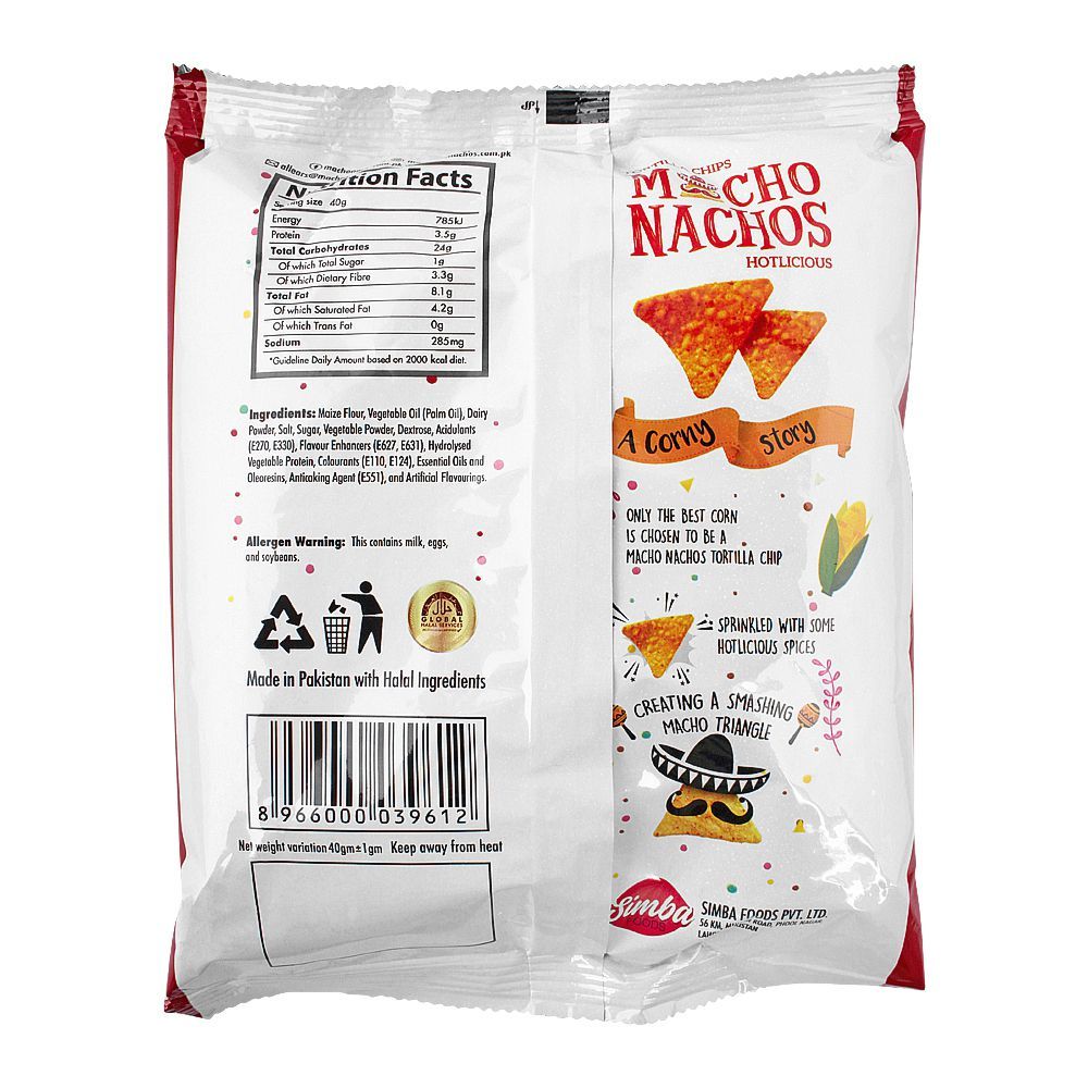 Buy Macho's Hotlicious Tortilla Chips, 40g Online at Best Price in ...