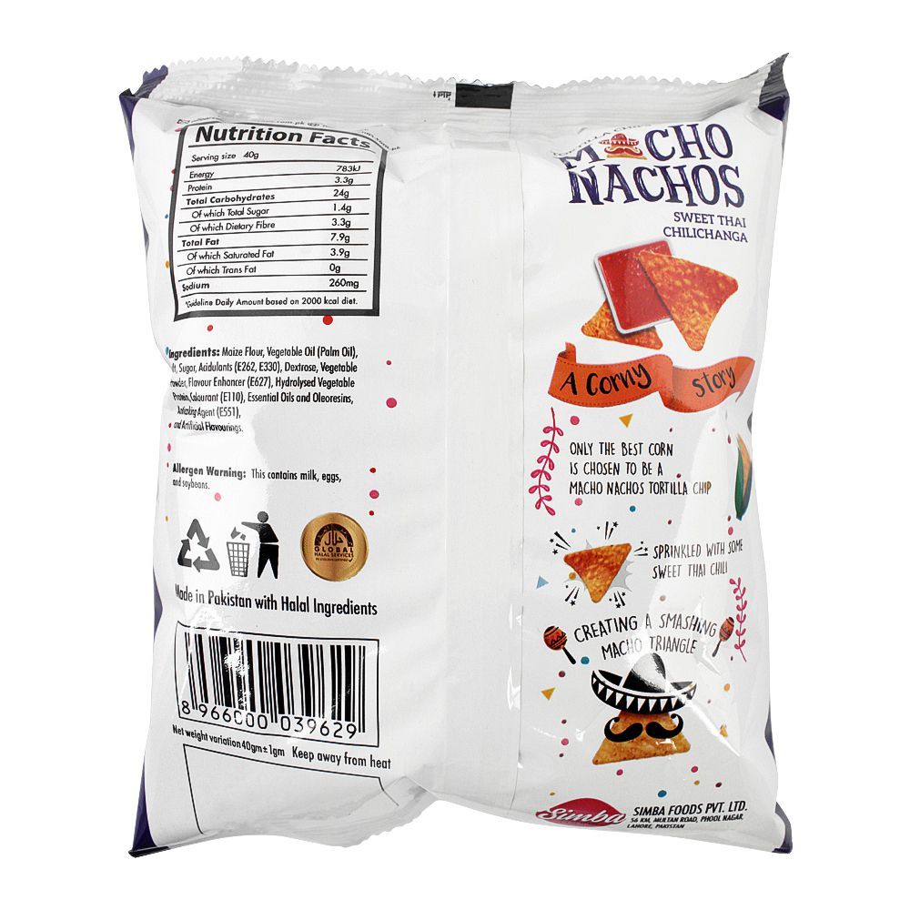 Purchase Macho's Sweet Thai Chilichanga Tortilla Chips, 40g Online at ...