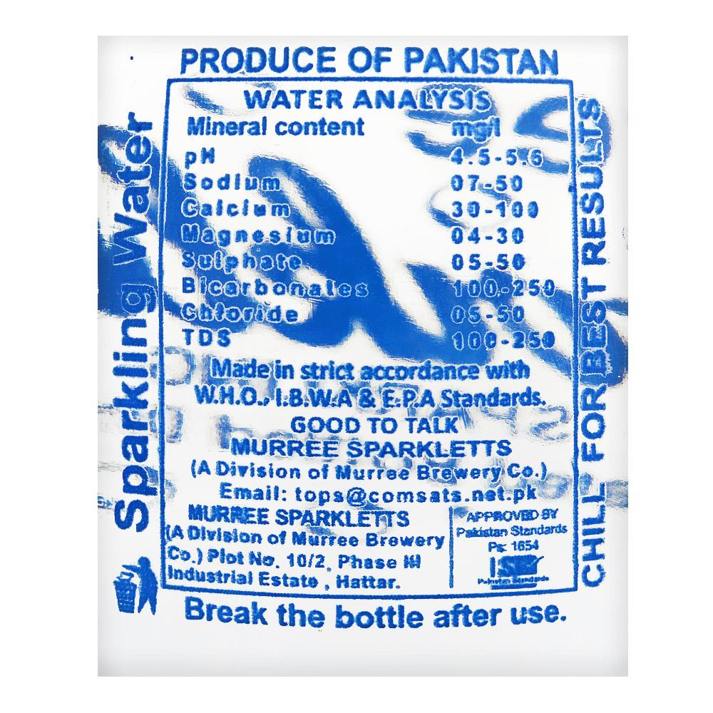 Purchase Muree Brewery Sparkling Carbonated Drinking Water, 750ml Online at Special Price in ...