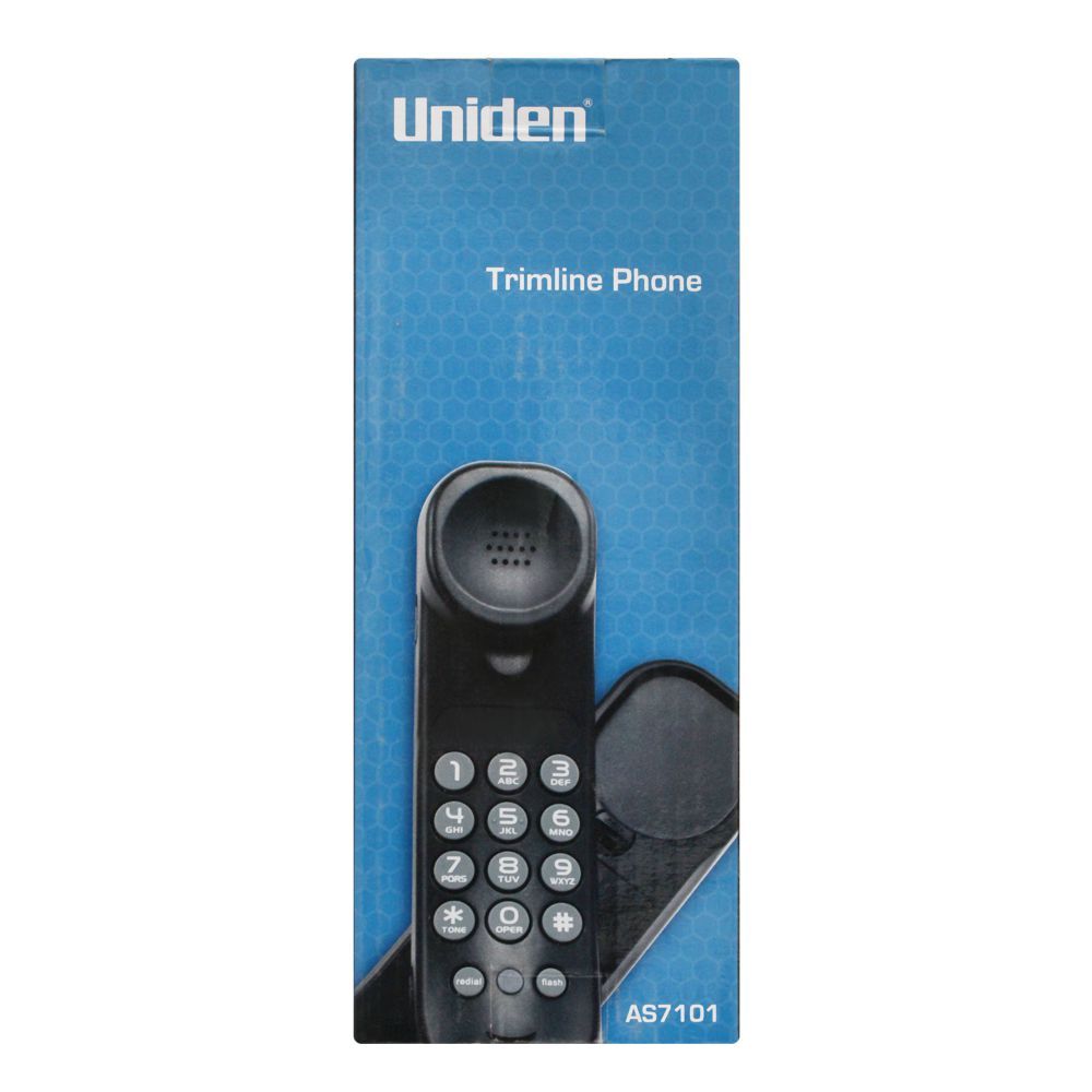 Buy Uniden Trimline Caller ID Landline Phone, Black, AS7101 Online at ...