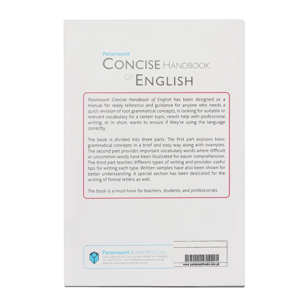 Buy Paramount Concise Handbook Of English Online at Best Price in ...
