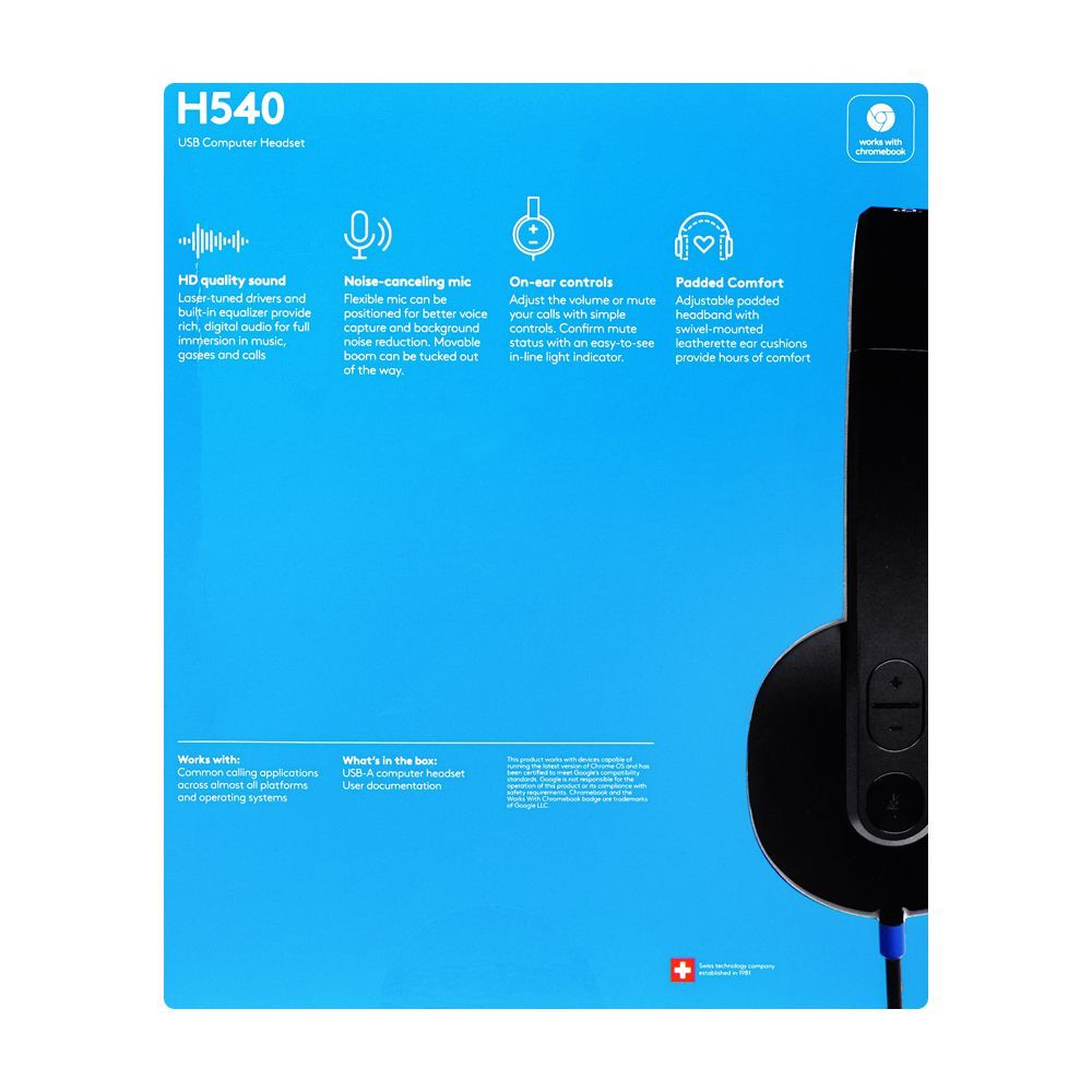 Buy Logitech USB Computer Headset, Black, H540 Online at Special Price ...