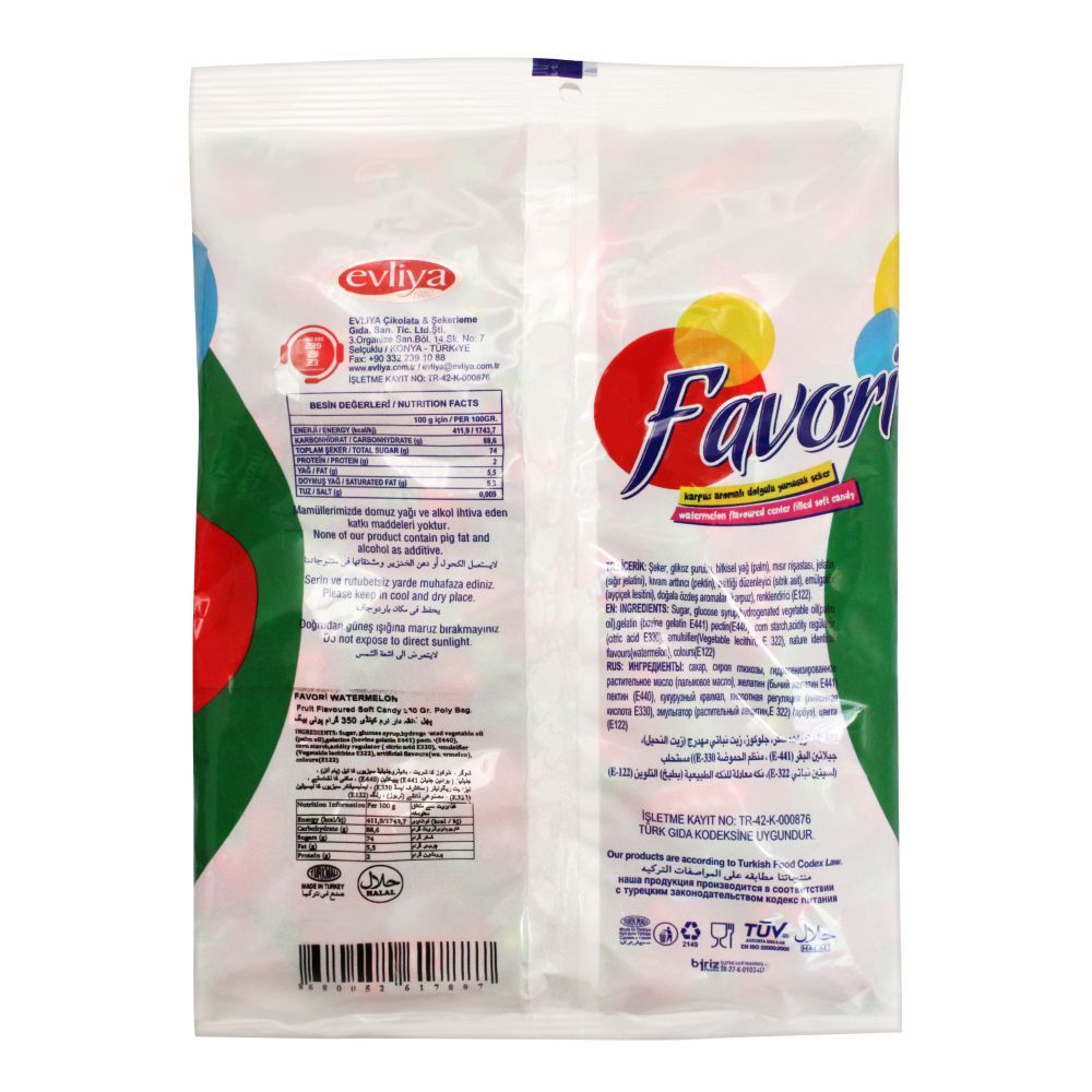 Purchase Evliya Favori Watermelon Flavoured Center Filled Soft Candy ...