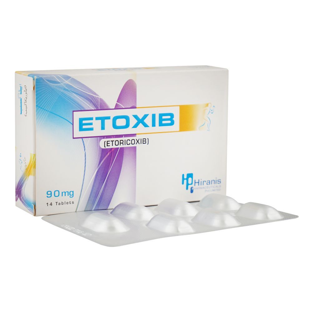 Hiranis Pharmaceuticals Etoxib Tablet, 90mg, 14-Pack
