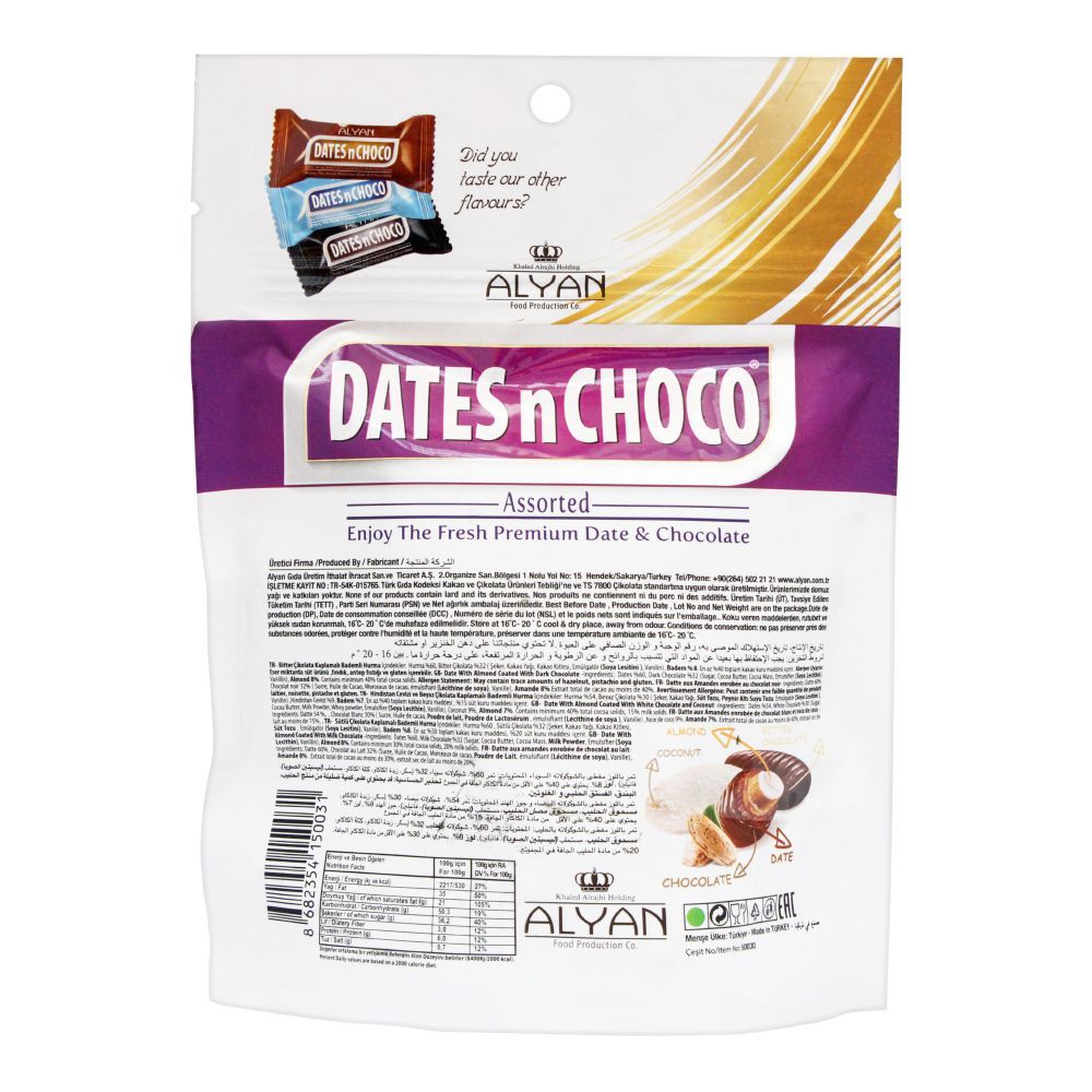 Order Alyan Dates n Choco Assorted Chocolate Coated Dates, Pouch, 90g ...
