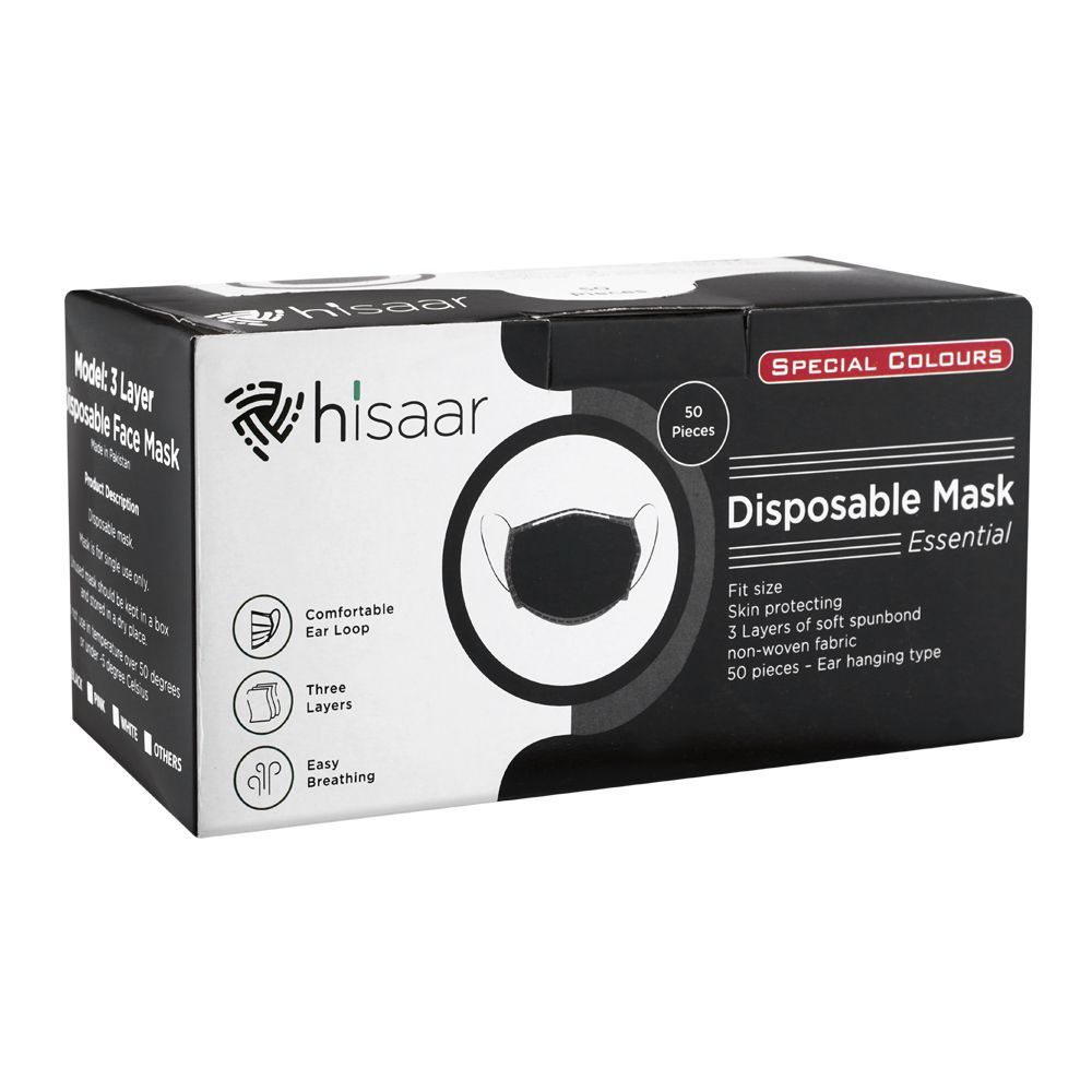 Buy Hisaar Disposable Surgical Face Mask, 3-Ply, 50-Pack Online at Best ...