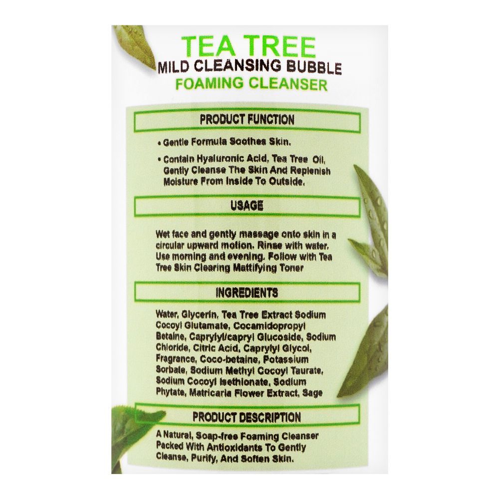 Order Muicin Tea Tree Deep Clean Oil Controls Facial Foaming Cleanser ...