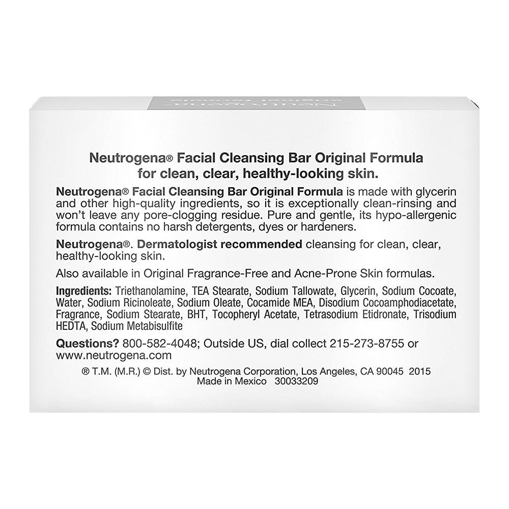 Purchase Neutrogena Original Formula The Transparent Facial Bar, 99g ...
